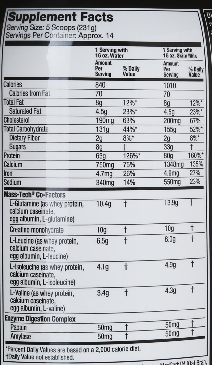 MuscleTech Mass Tech Performance Series, Milk Chocolate 7 lb online in ...